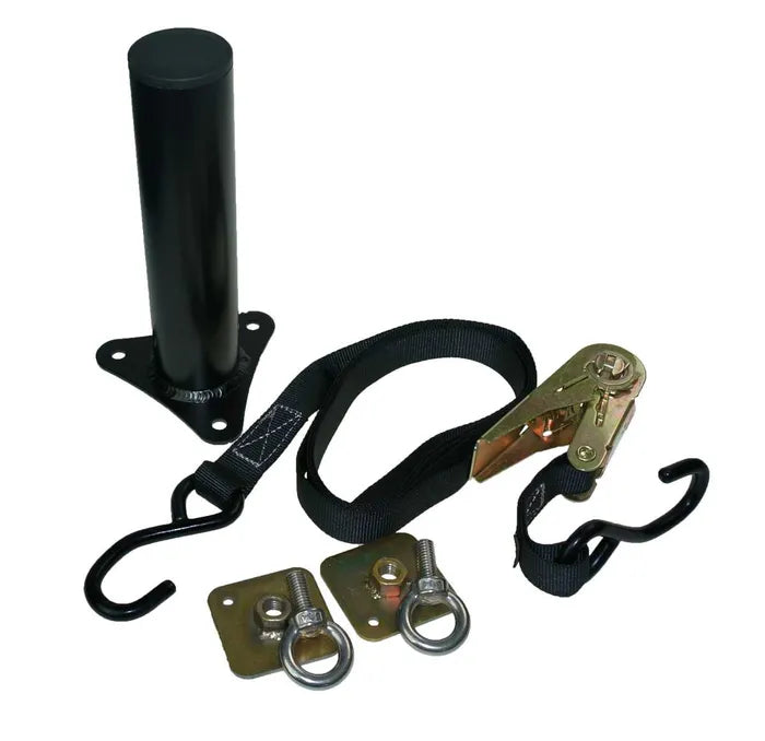 Motorsport Alloy Single Spare Wheel Carrier Post & Ratchet Strap Tie D ...